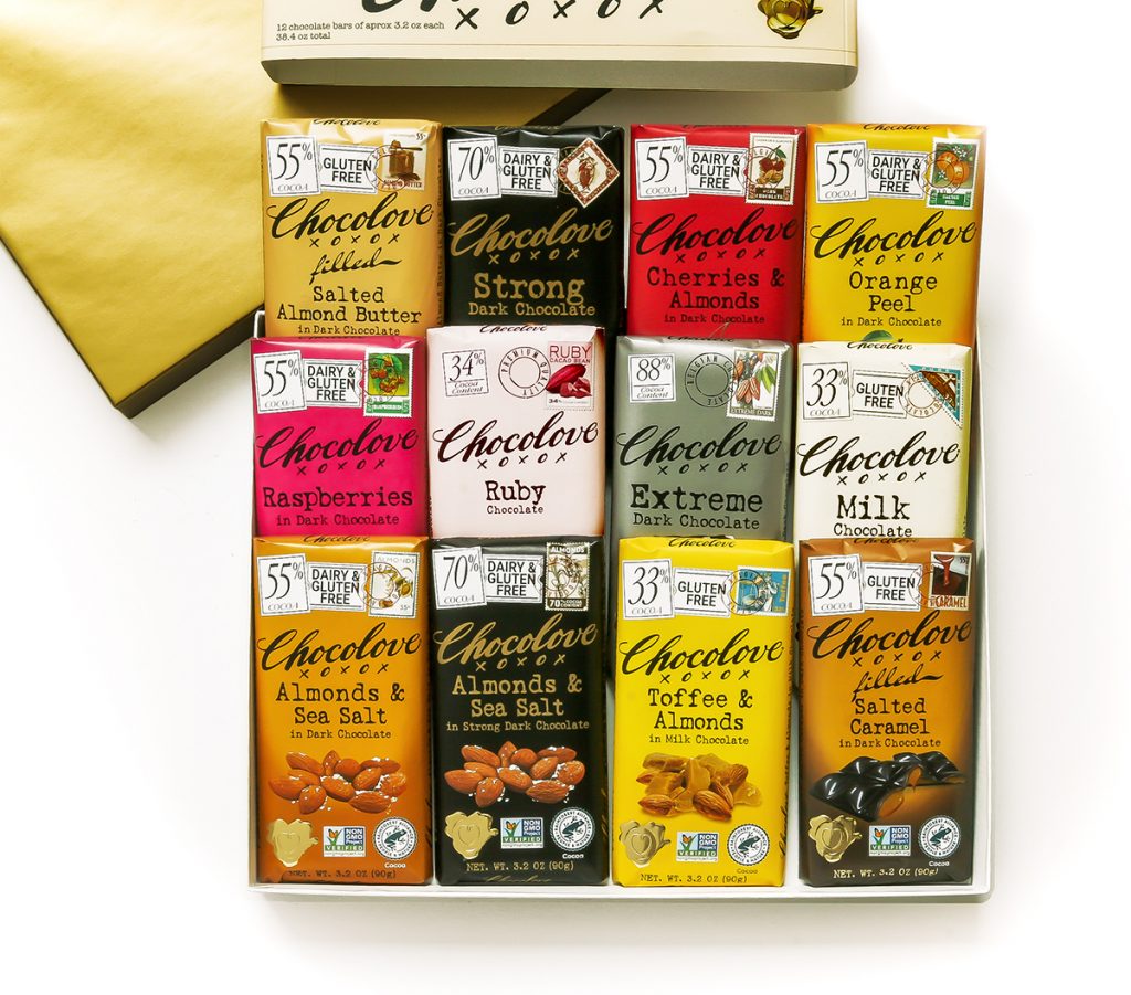 12-Bar Assortment Pack - Chocolove - Premium Chocolate