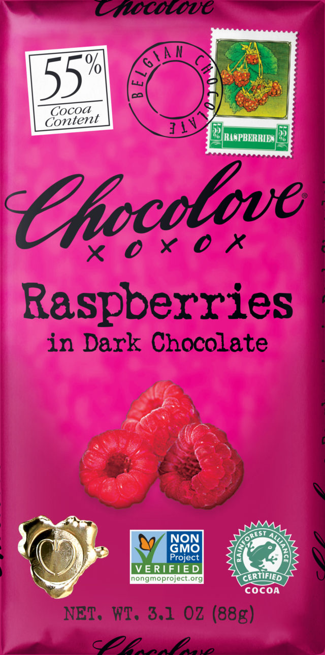 Raspberries in Dark Chocolate - Chocolove - Premium Chocolate