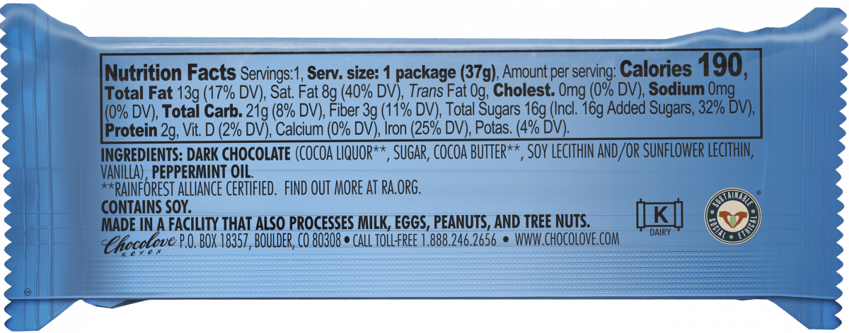 Mini Peppermint in Dark Chocolate - Chocolove - Premium Chocolate