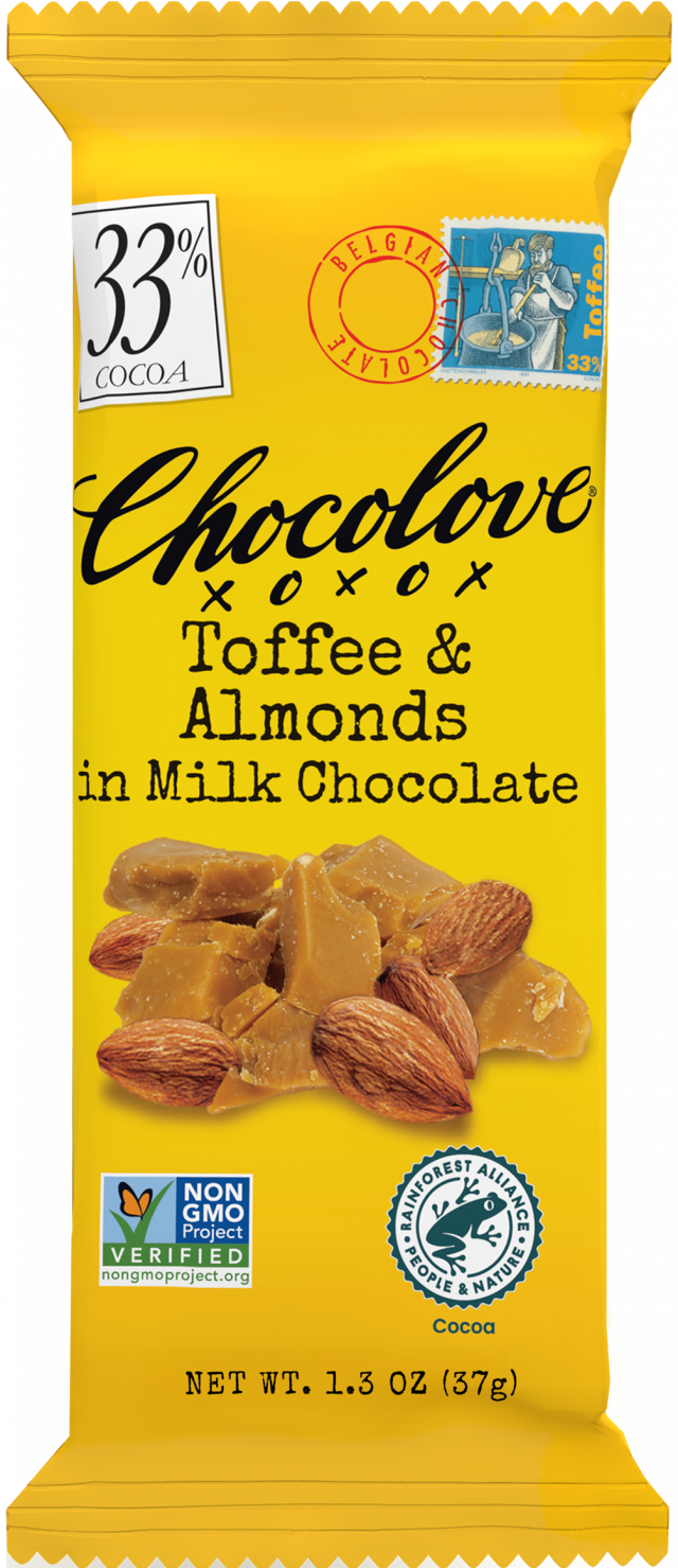 Mini Toffee & Almonds in Milk Chocolate - Chocolove - Premium Chocolate