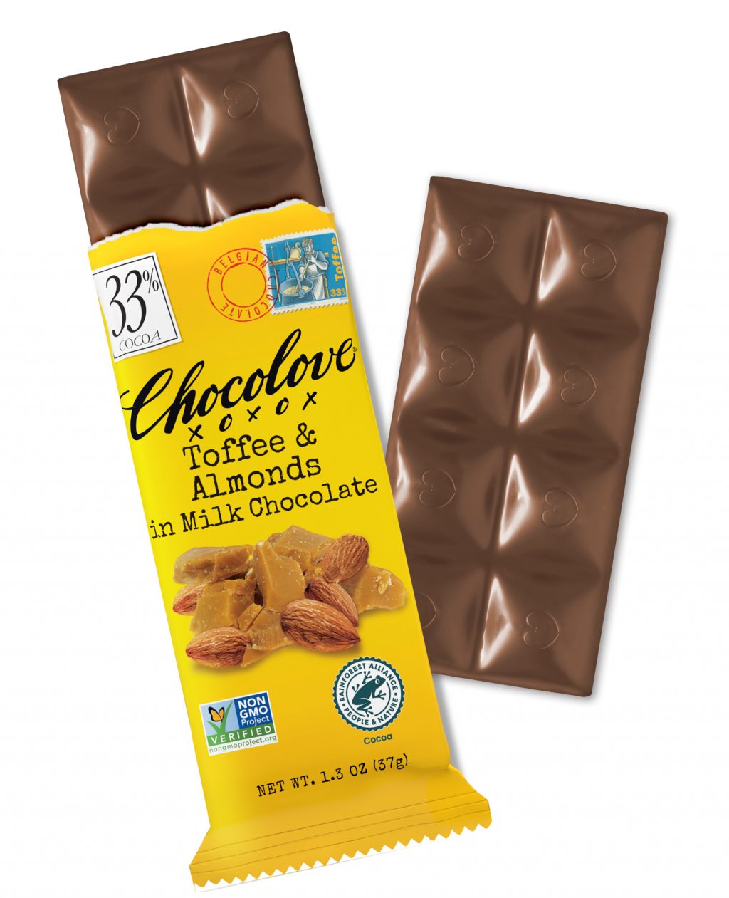 Mini Toffee & Almonds in Milk Chocolate - Chocolove - Premium Chocolate