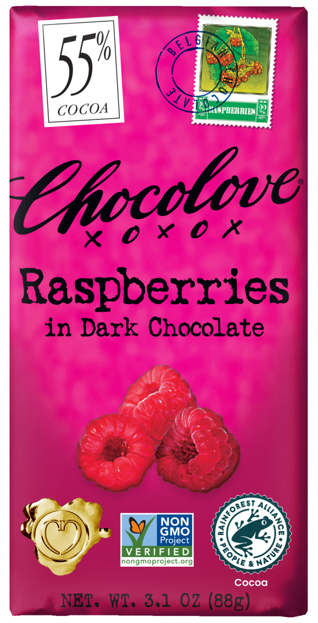 Raspberries in Dark Chocolate - Chocolove - Premium Chocolate